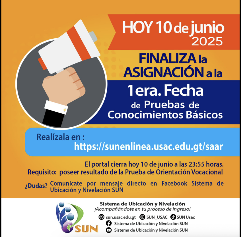 ATENCIÓN ASPIRANTES A LA CARRERA Pruebas de conocimientos Básicos ...